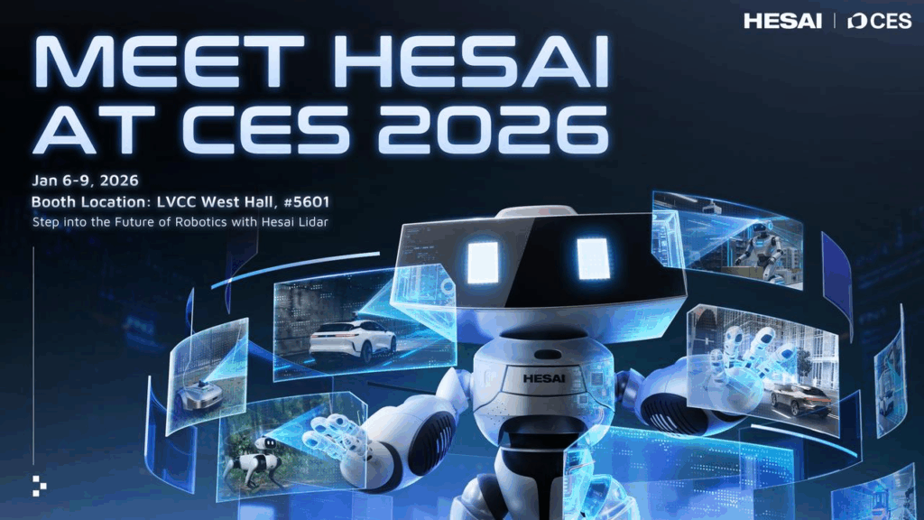 Hesai to showcase lidar solutions at CES 2026 | Automotive World